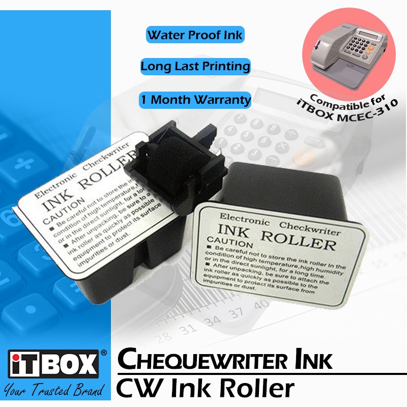 CW Ink Roller & Refill Ink Oil | Cheque Writer Black Color Ink Roller ...