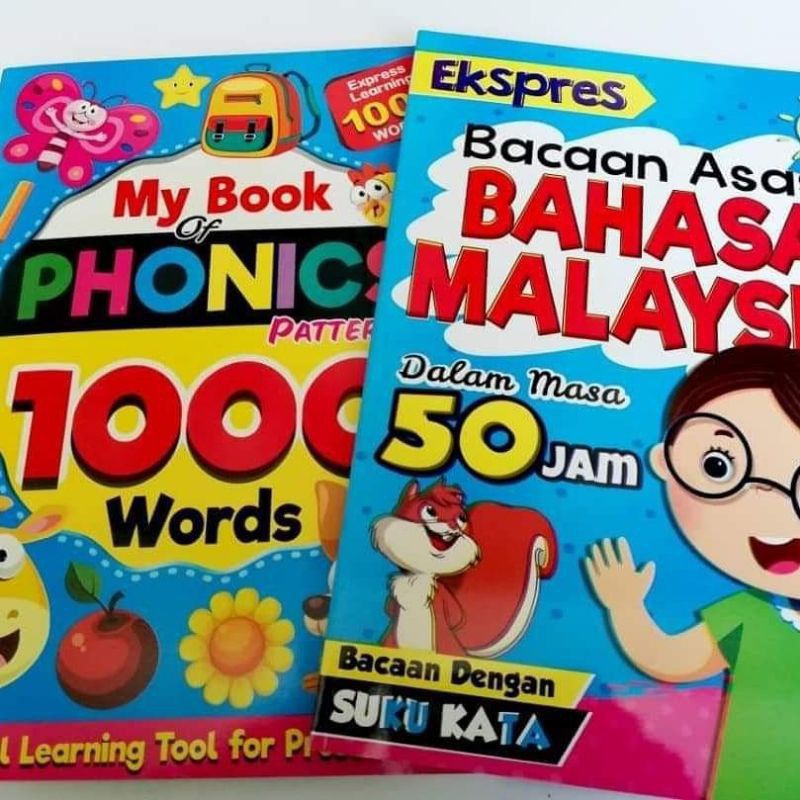 phonics 1000 words and express bacaan asas Bahasa Malaysia | Shopee ...