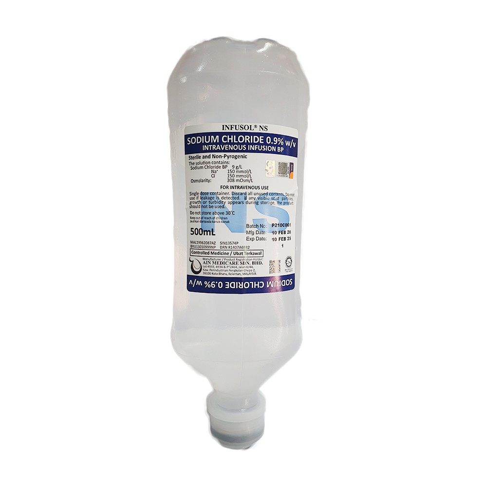 INFUSOL NS SODIUM CHLORIDE 0.9% 500ML | Shopee Malaysia