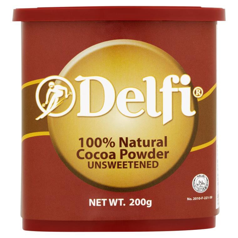 Delfi 100% Natural Cocoa Powder Unsweetened 200g | Shopee Malaysia