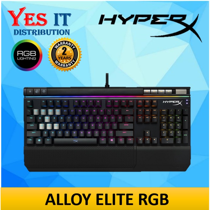 HYPERX ALLOY ELITE RGB MECHANICAL GAMING KEYBOARD (MX RED SWITCH ...