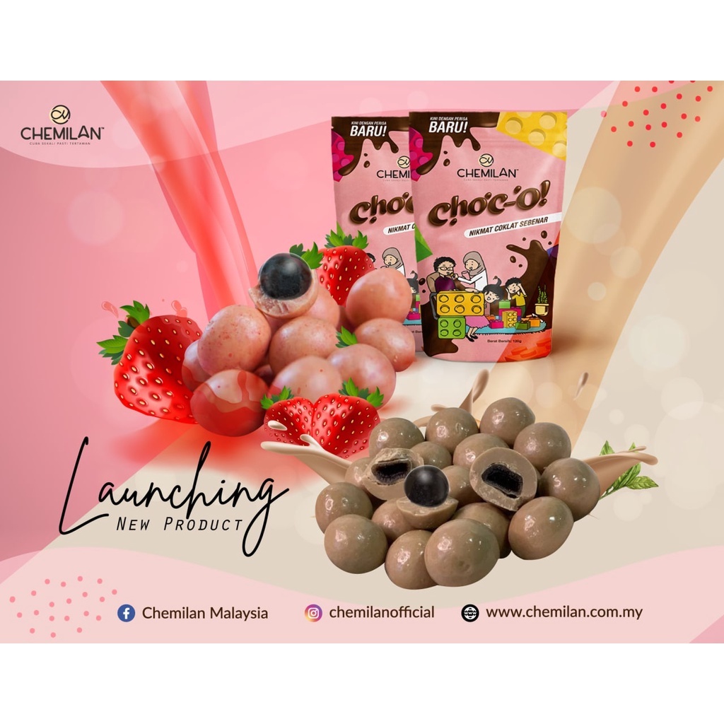 CHEMILAN Choco-O Monster Boba Milk Tea Strawberry | Shopee Malaysia