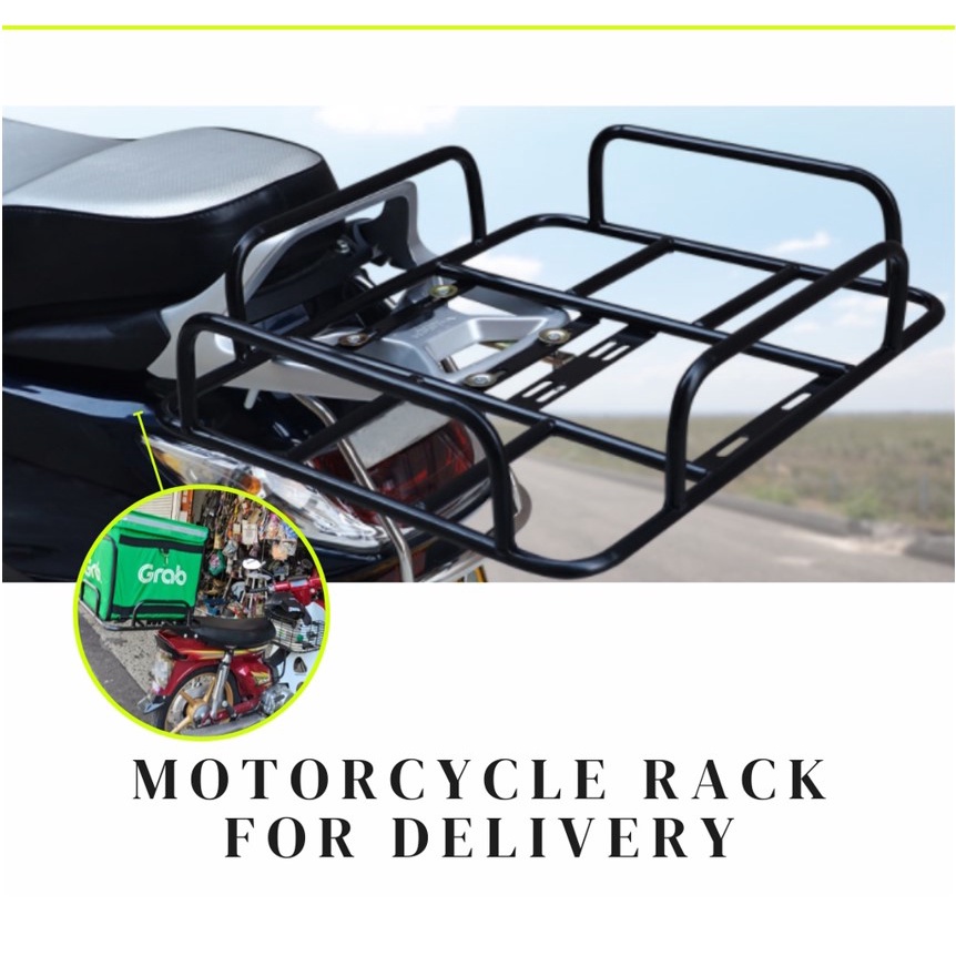 Motorcycle Delivery Rack Motorcycle Carrier Rack Delivery Bag Rack ...