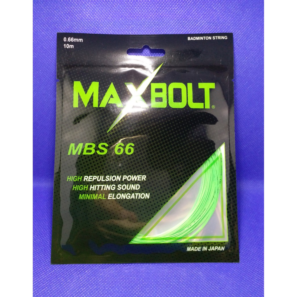 MAX BOLT Badminton String MBS 66 Made In Japan (Green Colour) | Shopee ...