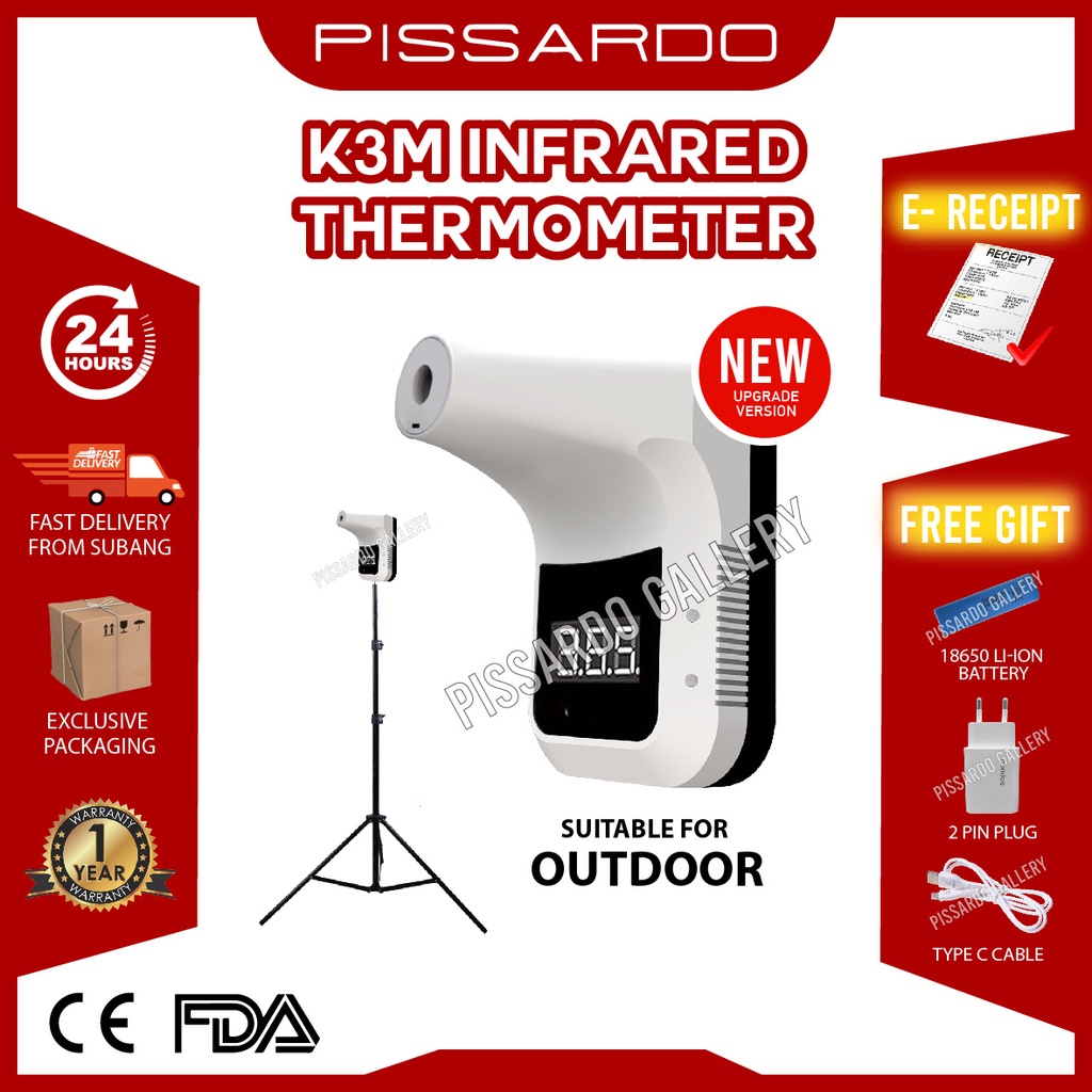 【FULL SET K3】Thermometer Non-Contact Digital Infrared Forehead ...