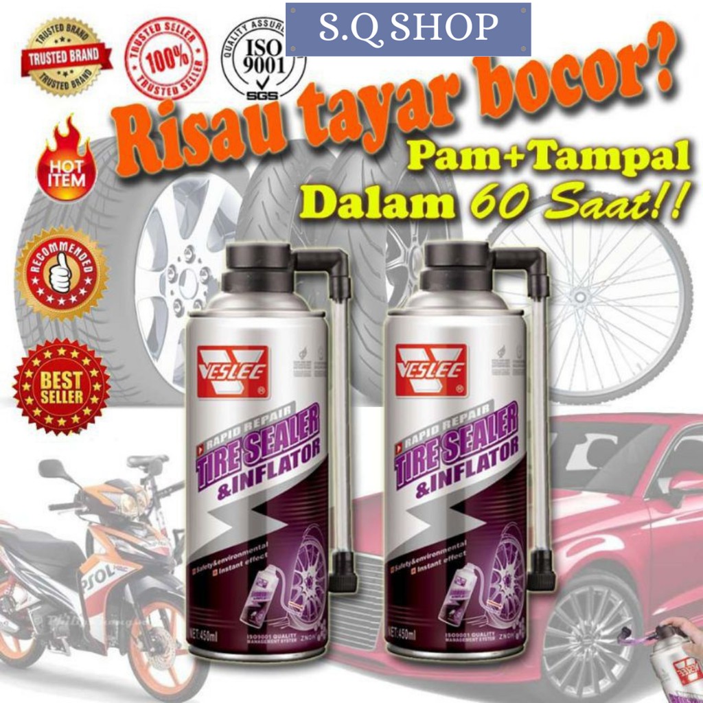 🔥[HOT ITEM!]🔥 (SZ01) Pam & tampal tayar kereta/motor/basikal dalam ...