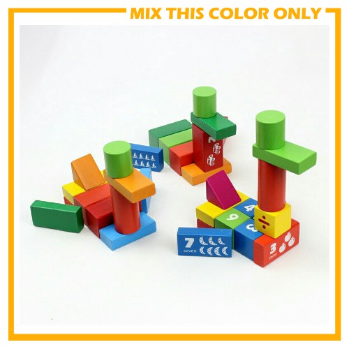 [READY STOCK] Building Learning Educational Wooden Blocks Kids Toy ...
