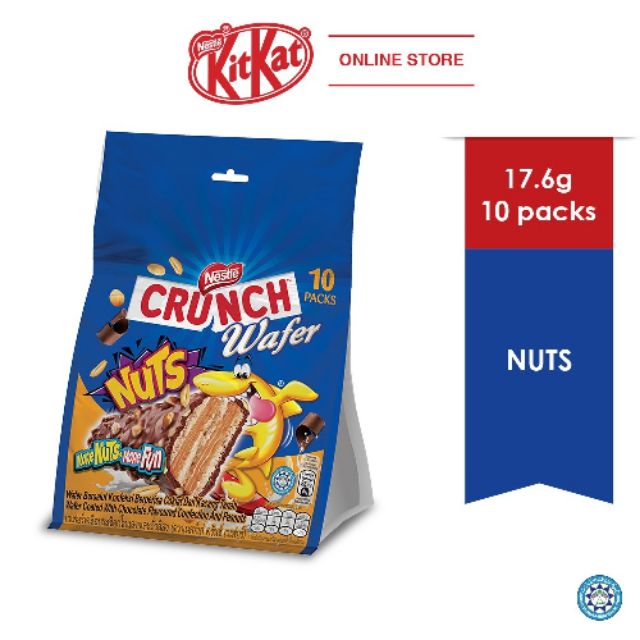 Nestle Crunch Wafer Nuts Sharebag (10 sticks x 17.6g) | Shopee Malaysia