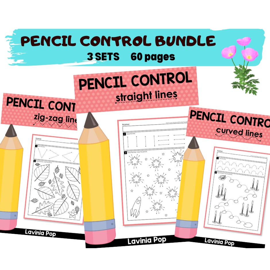 A138 - [PDF] Pencil Control Bundle 3 sets 60 pages - kids activities ...