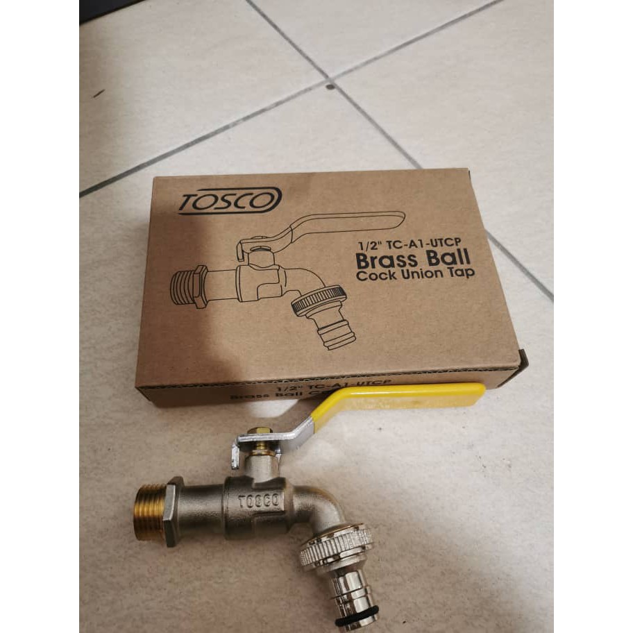 BRASS BALL COCK UNION TAP 1/2" (WASHING MACHINE TAP) | Shopee Malaysia
