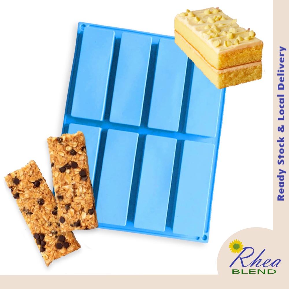 Rectangle Bar Cake Granola 8 Cavity Silicone Mould Jelly Mold Handmade ...