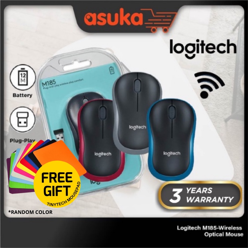 Logitech M185-Wireless Optical Mouse | Shopee Malaysia