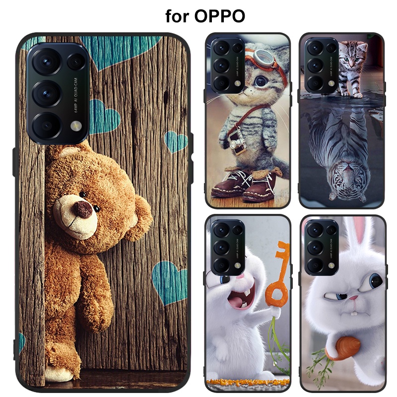 casing for OPPO Reno 8 8Z 4 5 6 7 6Z 7Z Z PRO 5G Cover cute cat animal ...