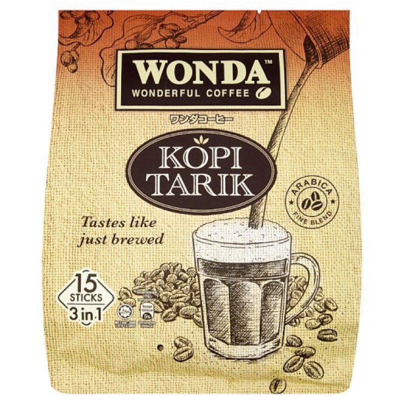 Wonda 3 in 1 Kopi Tarik 15 Stick Packs x 25g | Shopee Malaysia