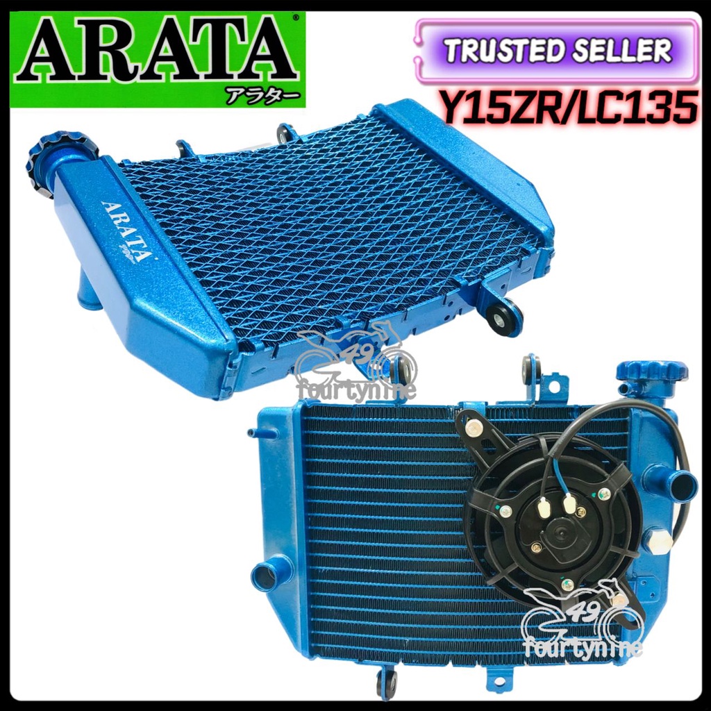 Y15 Y15ZR LC135 RACING CURVE RADIATOR WITH BIG FAN ARATA COOLANT TANKI ...