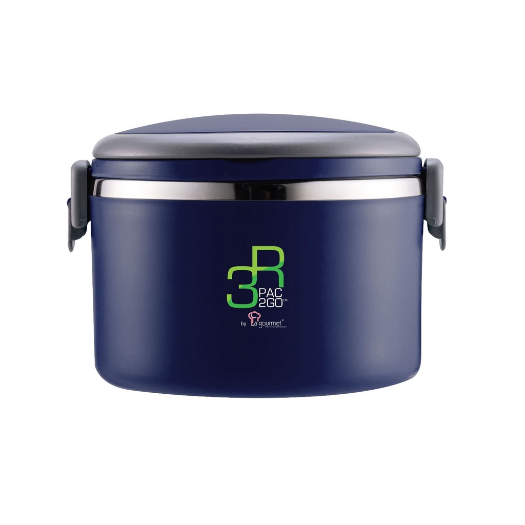 La gourmet 3R PAC2GO 1L Lunch Box with Stainless Steel Interior (Blue ...