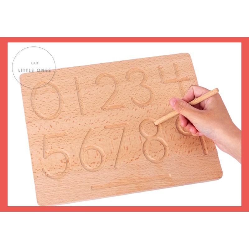 [Our Little Ones] Reversible Wooden Alphabet and Number Tracing Board ...