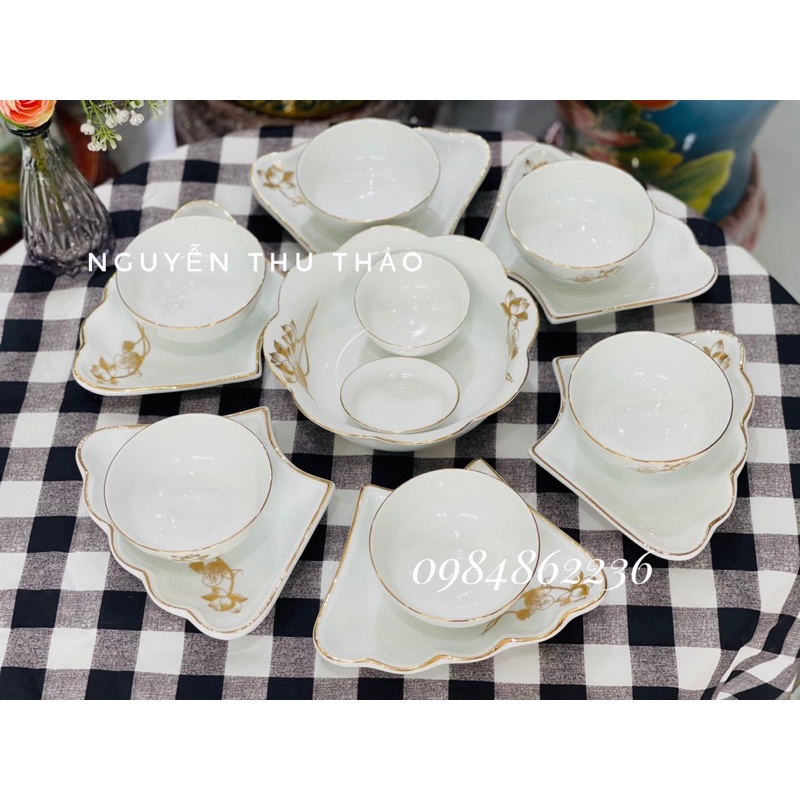 [HIGH Quality BAT TRANG PRODUCTS]Bat Trang golden lotus sun flower ...