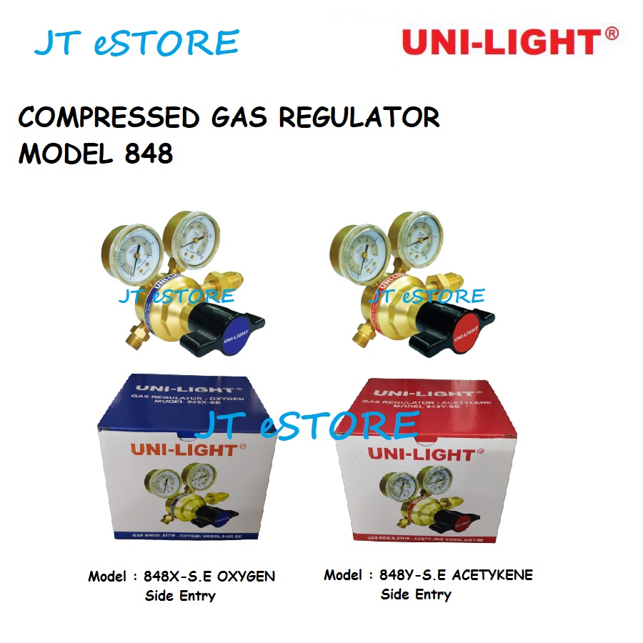[JT eSTORE] UNI-LIGHT Compressed Gas Regulator Model 848 - Side Entry ...