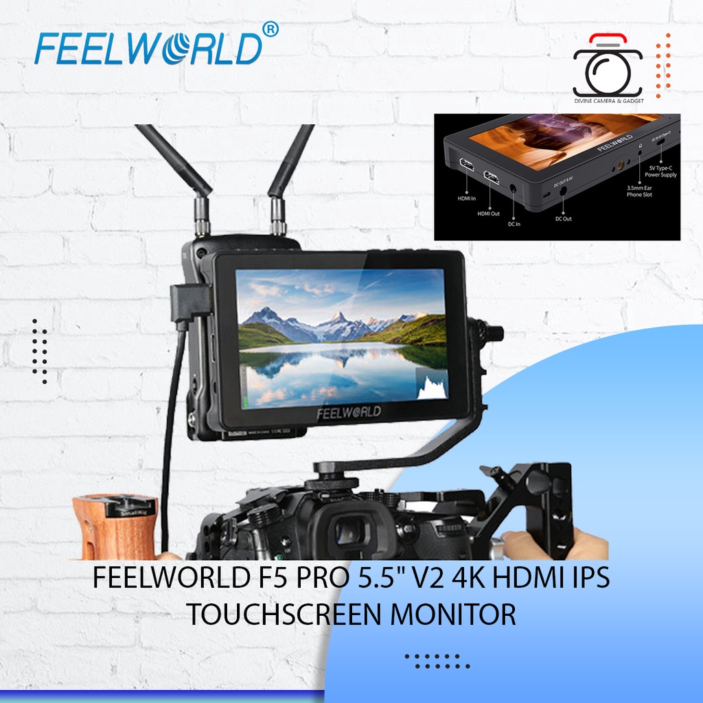FeelWorld F5 Pro 5.5" V2 4K HDMI IPS Touchscreen Monitor | Shopee Malaysia