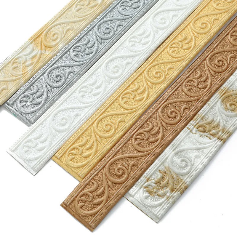 2.3m 3D Wall Skirting Self-Adhesive Wallpaper Border Wall Stickers Wall ...