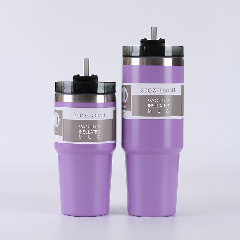 Termos Keluli Tahan Karat 304 Thermos Dengan Straw dan Penutup Cawan Macaron Air Botol Fesyen ...