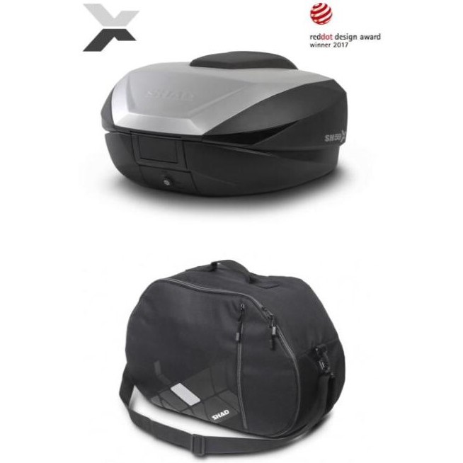 SHAD SH59X - ALUMINIUM (NEW EXPANDIBLE TOP CASE) FOR BMW HONDA KAWASAKI ...