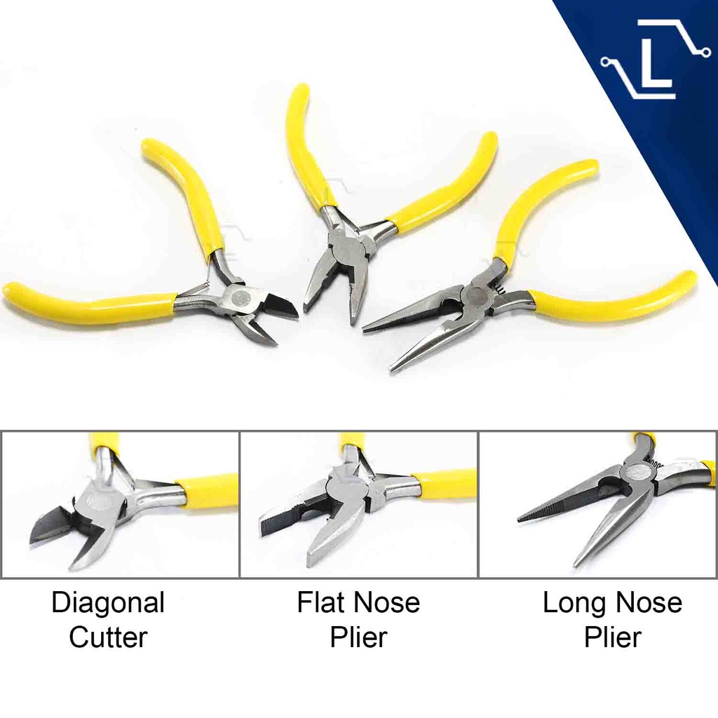 [Luminense] Long Nose Plier 5"Flat Nose Plier Diagonal Cutter 5 inch ...