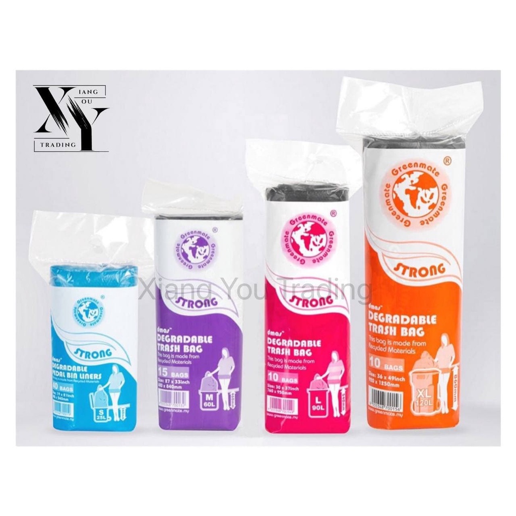 Greenmate Oxo-Biodegradable Rubbish Plastic Garbage Bag Roll / Bag ...