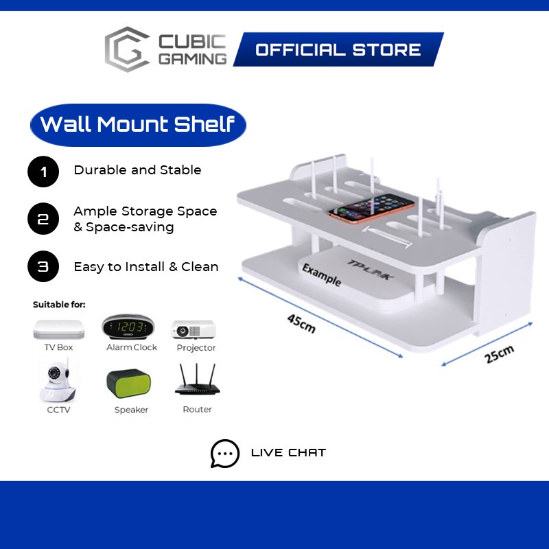 Wifi Router Wall Rack Shelf Modem Holder Router Stand Router Rack Wall ...