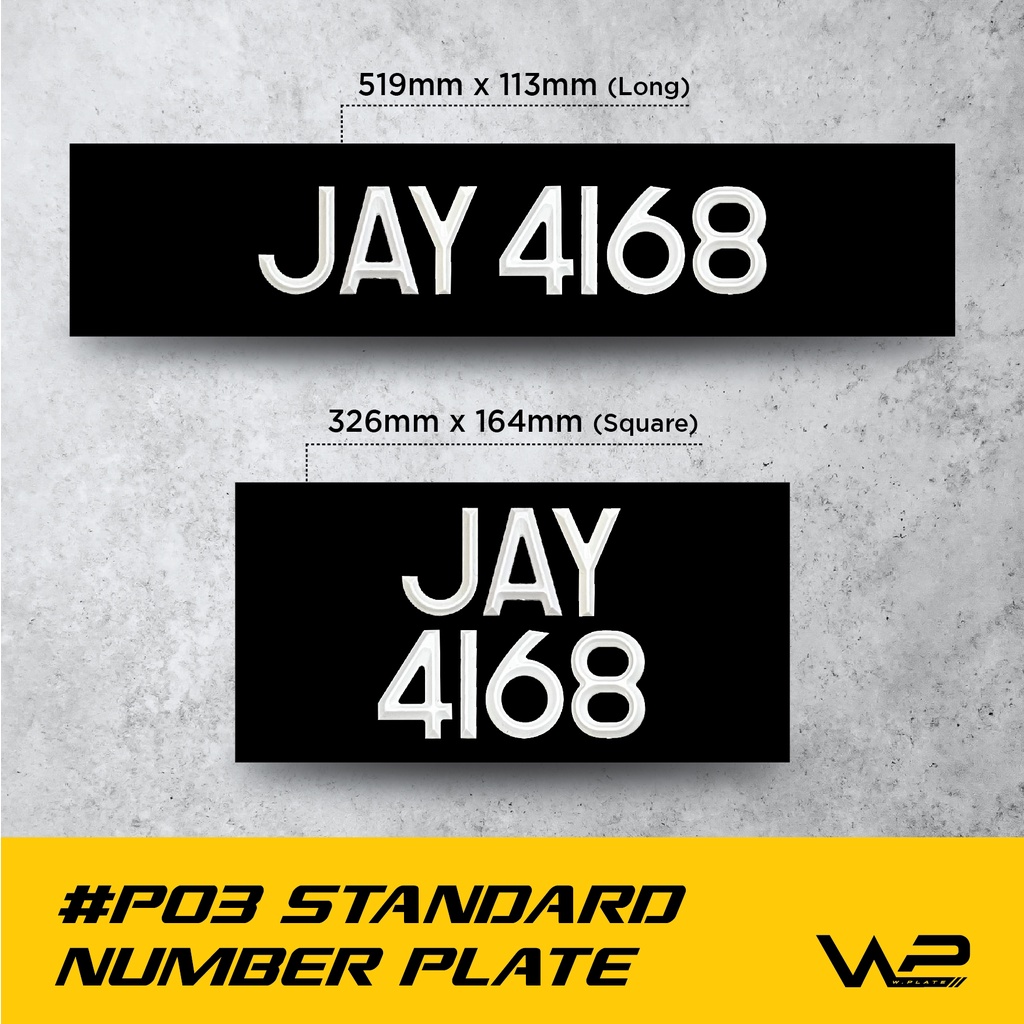 #P03_MH STANDARD NUMBER PLATE / PLASTIC FONTS / STANDAR NOMBOR PLAT ...