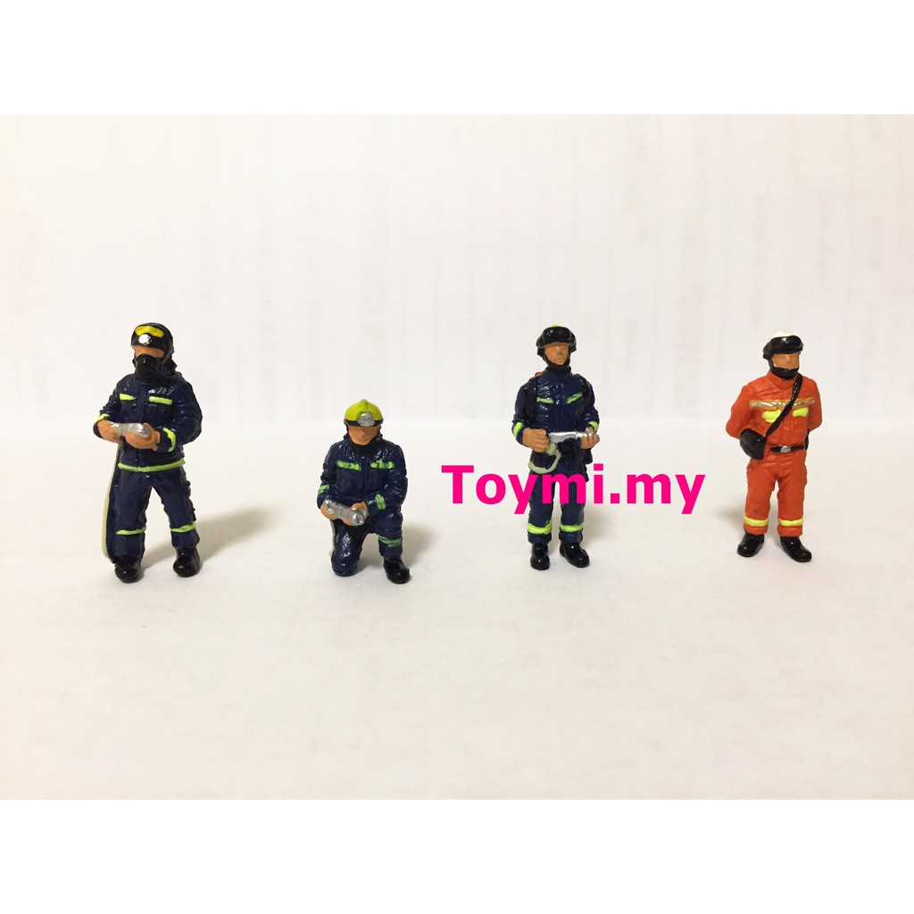 1/64 Firemen Bomba Fire fighter Mini figure diorama set | Shopee Malaysia