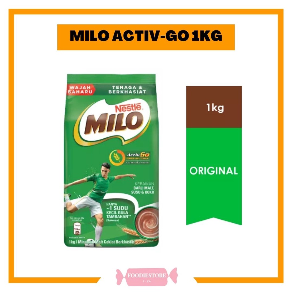 Nestle Milo Activ-Go Chocolate Malt Powder Softpack 1kg 400g Ready Stock | Shopee Malaysia