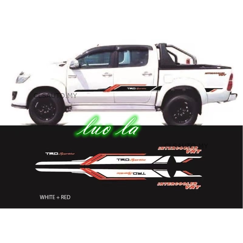 TOYOTA HILUX Car Body Sticker Side Lining Hilux 9 TRD SPORTIVO (3.0 ...