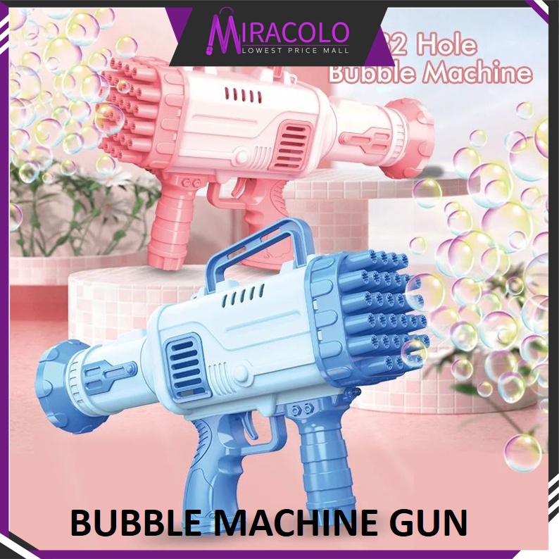 Premium 32 Holes Bubble Machine / Angel Bazooka Bubble Gun / pistol ...