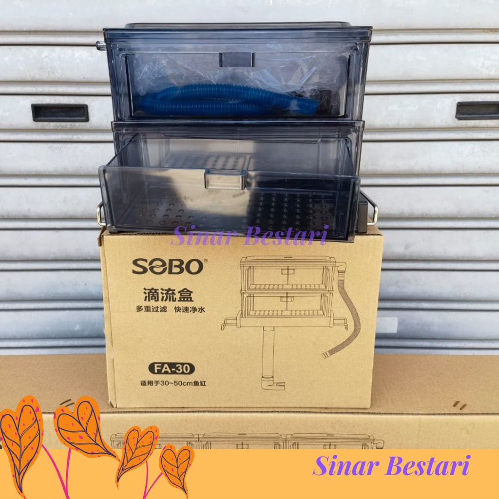 Sobo Drip Trickle Box Aquarium Top Filter Box Double Layer Akuarium F30 ...