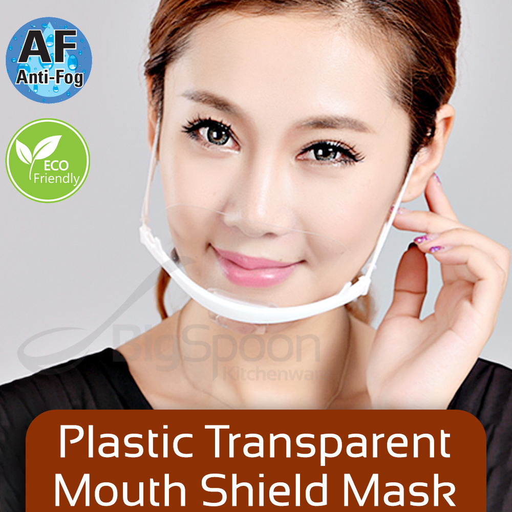 Plastic Transparent Mouth Shields Reusable Safety Food Mouth Mask Dust ...