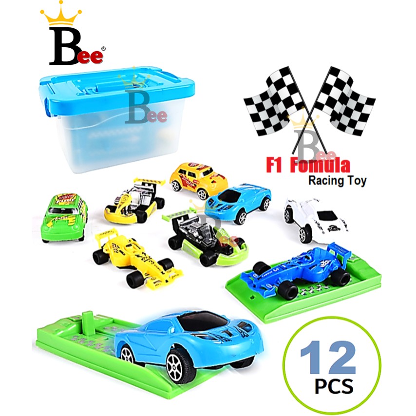 12 Pcs Speed Challenge F1 Formula VS Racing Cars Pull Back Launcher ...
