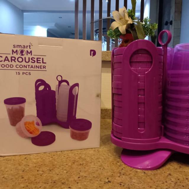 Smart Mom Carousel Food Container Set Purple | Shopee Malaysia