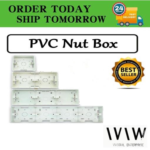 PVC Nut Box 3 X 3/ 3 X 7/ 3 X 10/ 3 X 13 White Surface Type Switch Base ...