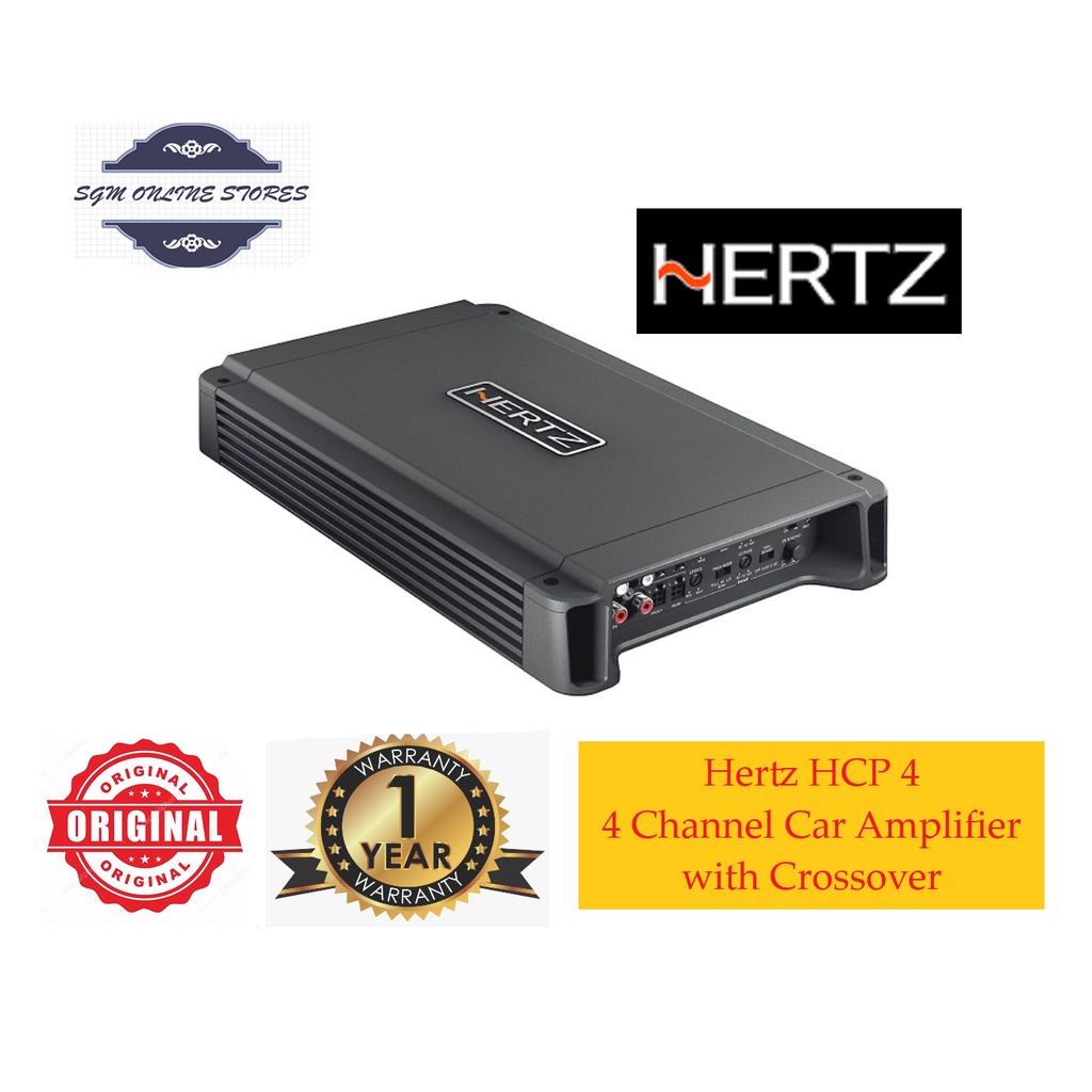 Hertz HCP 4 - 4 Channel Car Amplifier with Crossover 760 Watts Max Power AB Class | Shopee Malaysia