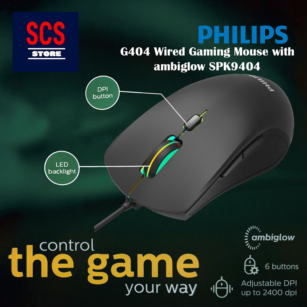 Philips G404 Wired Gaming Mouse SPK9404 | Shopee Malaysia