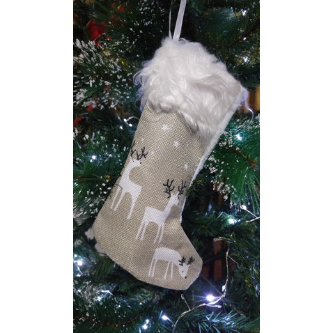 Christmas Gift Stocking ( Grey ) | Shopee Malaysia
