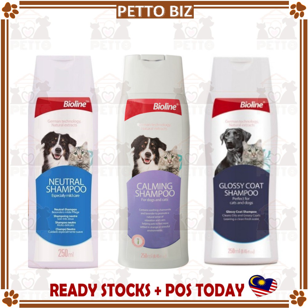 BIOLINE Neutral Shampoo Calming Shampoo Glossy Shampoo 250ml Dogs and ...