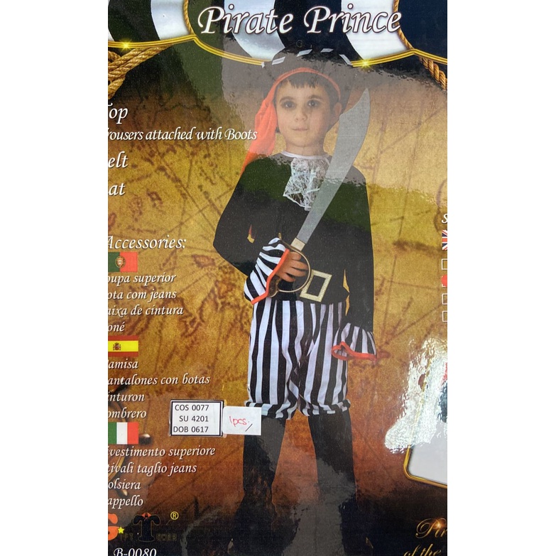 Instant Costumes Pirate Prince (Kids) | Shopee Malaysia