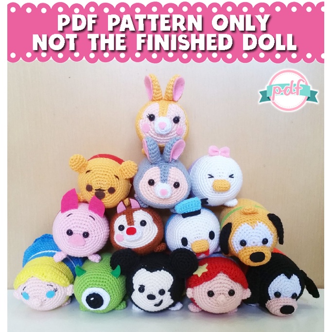 Crochet Pattern - Disney Tsum Tsum Amigurumi Pattern (10 Patterns) PDF ...