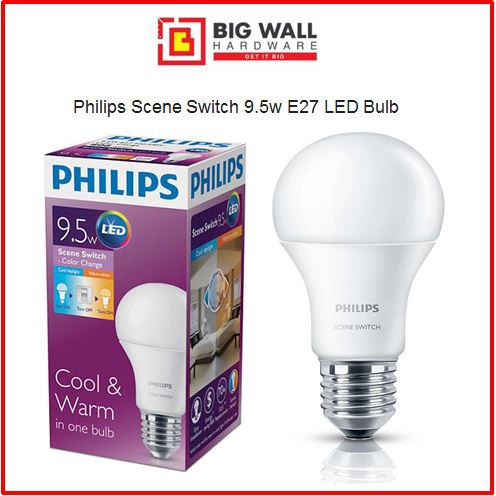 Philips Scene Switch 9.5w (70w) LED Bulb Cool & Warm 2-in-1 Bulb ...