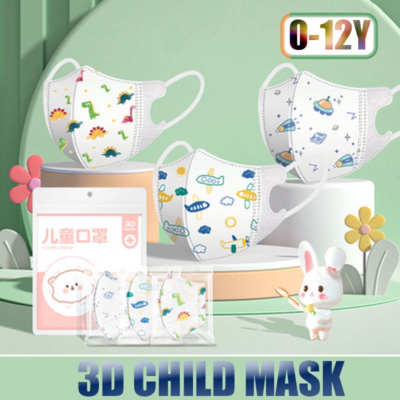 【READY STOCK】3D Mask Kid Mask 3plymask 50 PCS Disposablemask Kids Mask ...