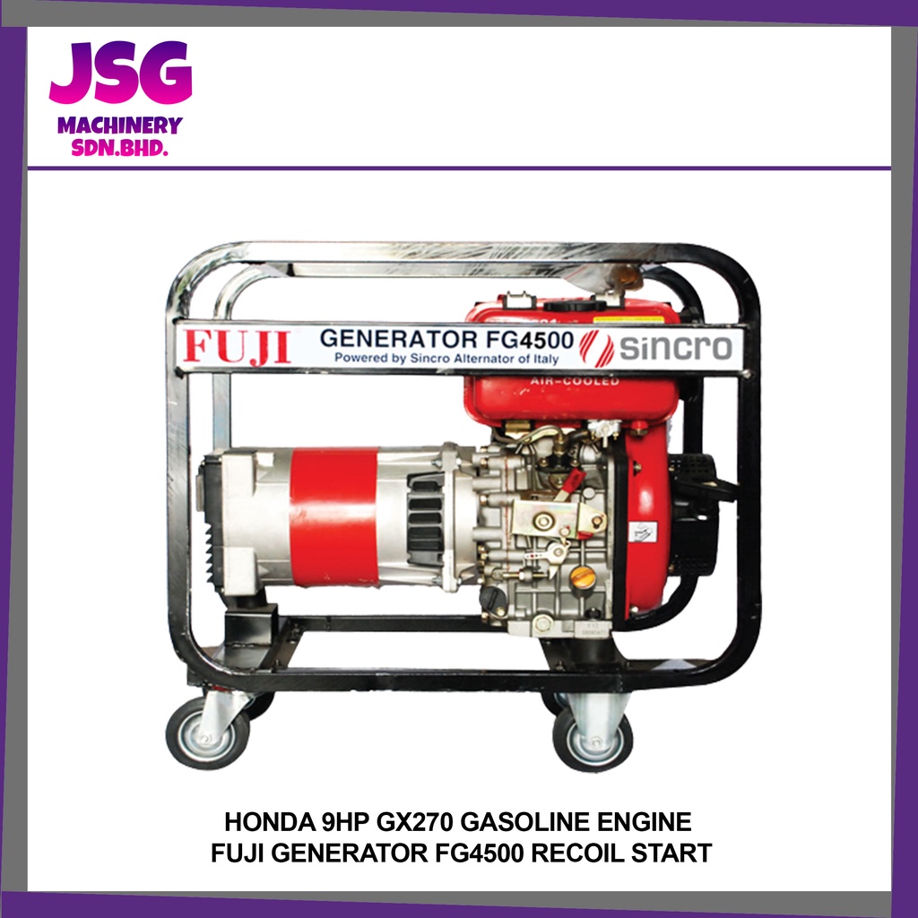 HONDA 9HP GX270 GASOLINE ENGINE FUJI GENERATOR FG4500 RECOIL START ...
