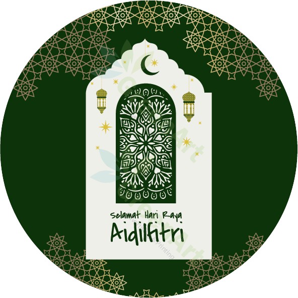100pcs Sticker Hari Raya Aidilfitri [Free template design] / Label ...